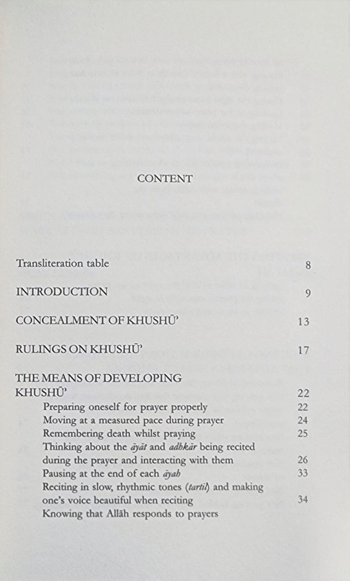 Developing Khushu In The Prayer By Muhammad Salih al-Munajid - The ...