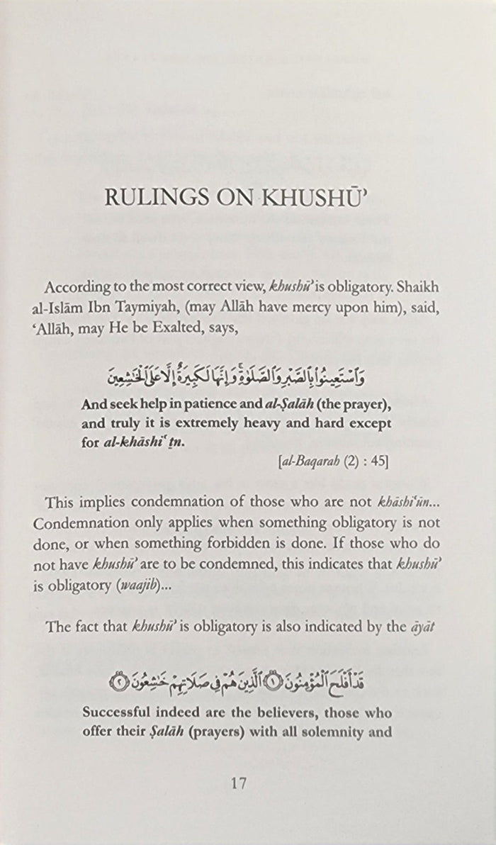 Developing Khushu In The Prayer By Muhammad Salih al-Munajid - The ...